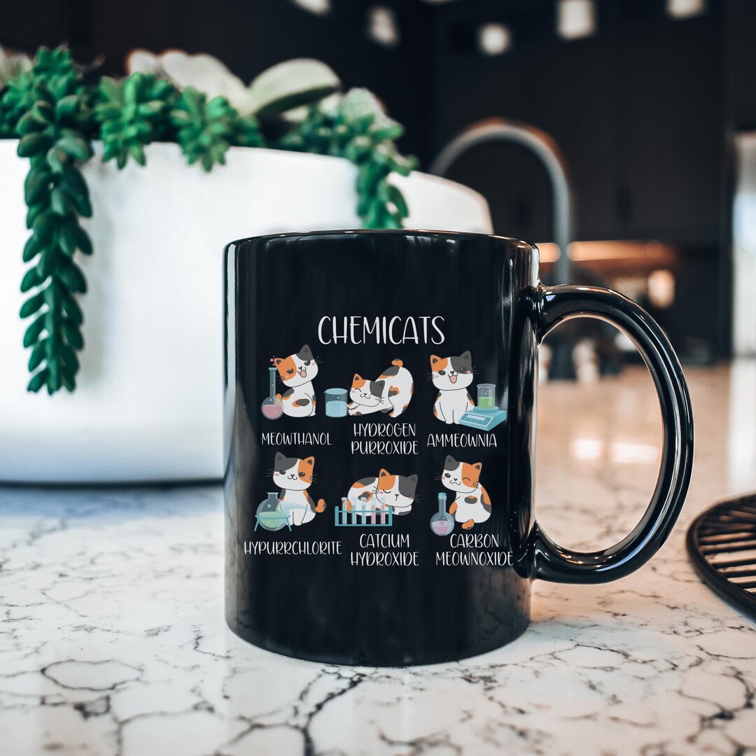 Chemistry Cats Cute Science Cat Mug, Cute Funny Cat Lover Scientist Science Teacher Gift ...