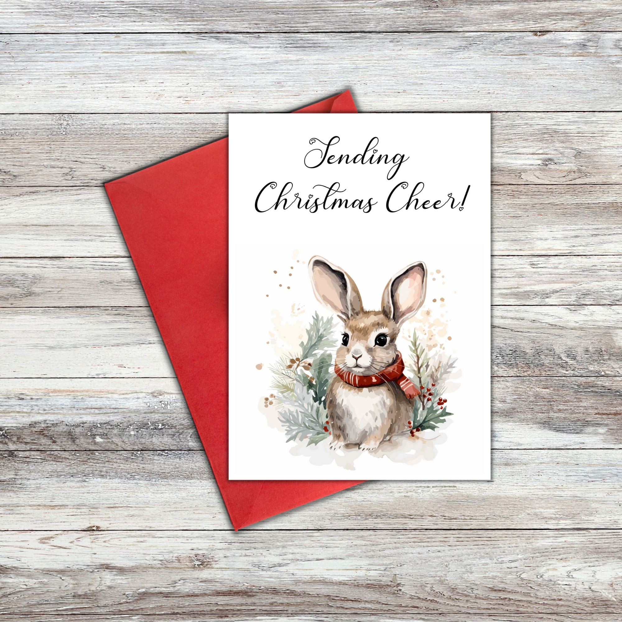Holiday Winter Woodland Animals Christmas Cards, Printable Cards ...