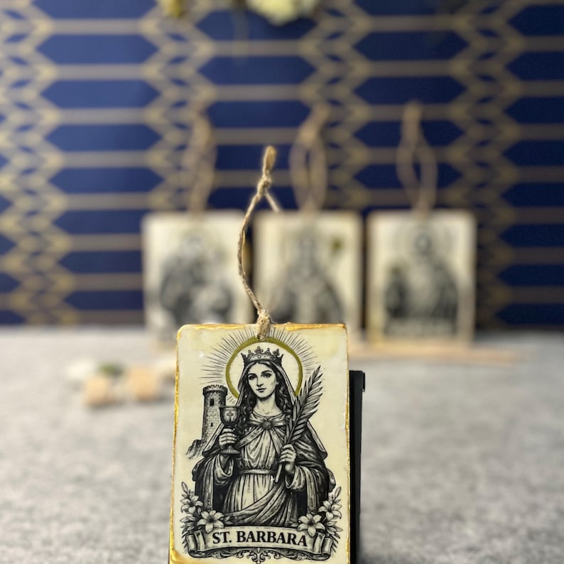 St. Barbara,patron Saint of Protection & Sudden Danger | Beeswax-dipped ...