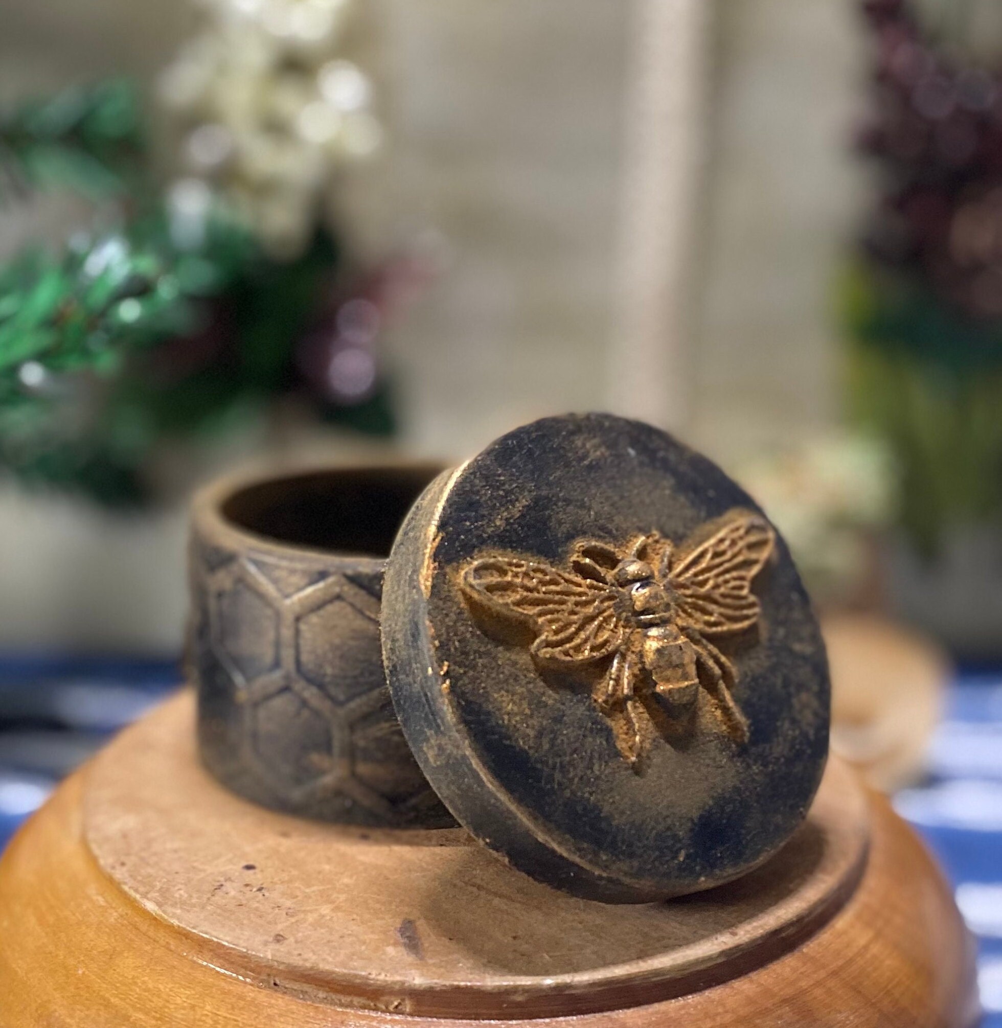 Magical Beehive Box, Blackened Beeswax Dusted W/ Cinnamon, Offering Box ...