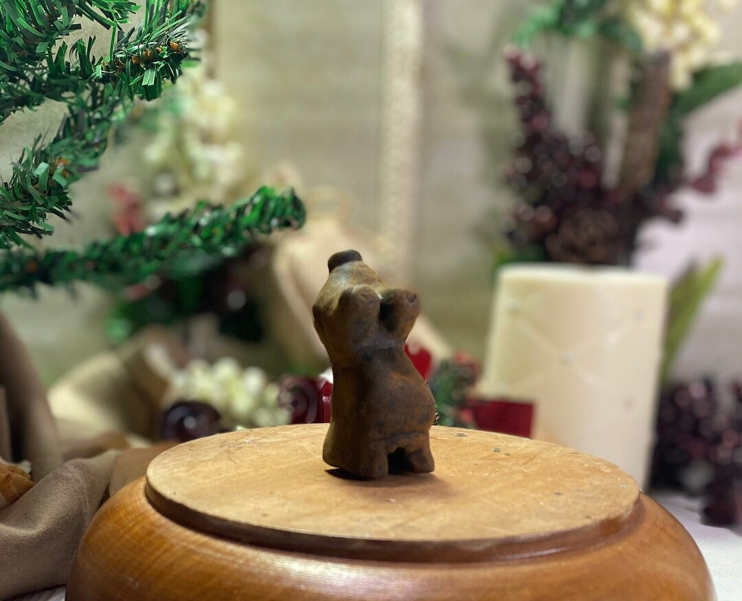 Handmade Fertility Goddess Fetish, Primitive Ornament, Blackened ...