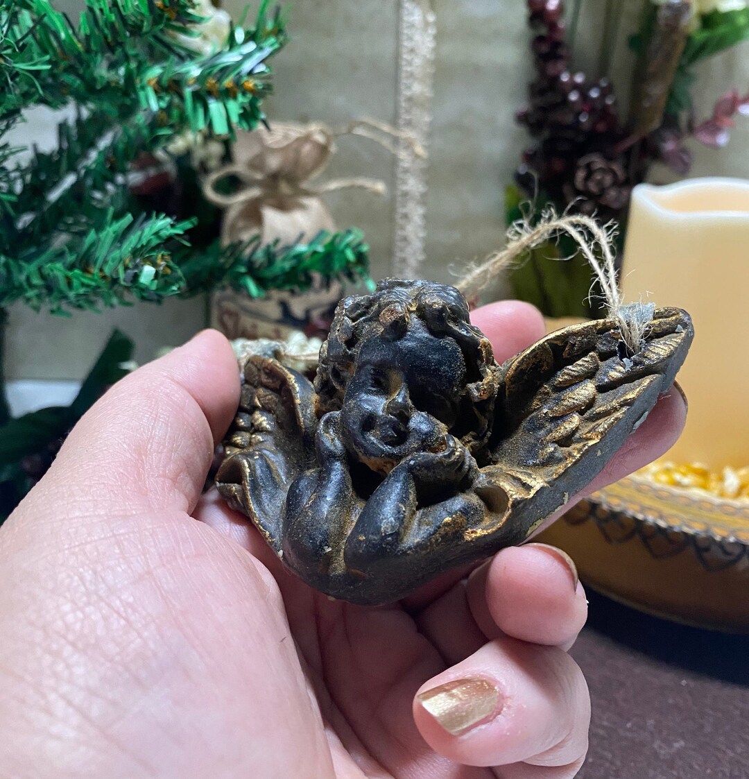 Cherub, Cherubim, Angel, Blackened Beeswax W Cinnamon Scent | Ornament ...