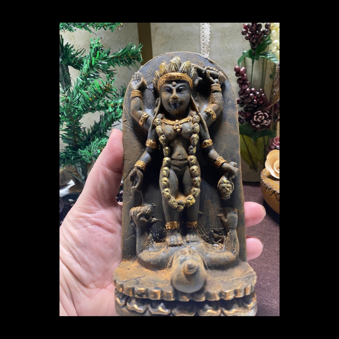 Kali Ma Mini Altar, Blackened Beeswax Cinnamon Statue, Divine Mother ...