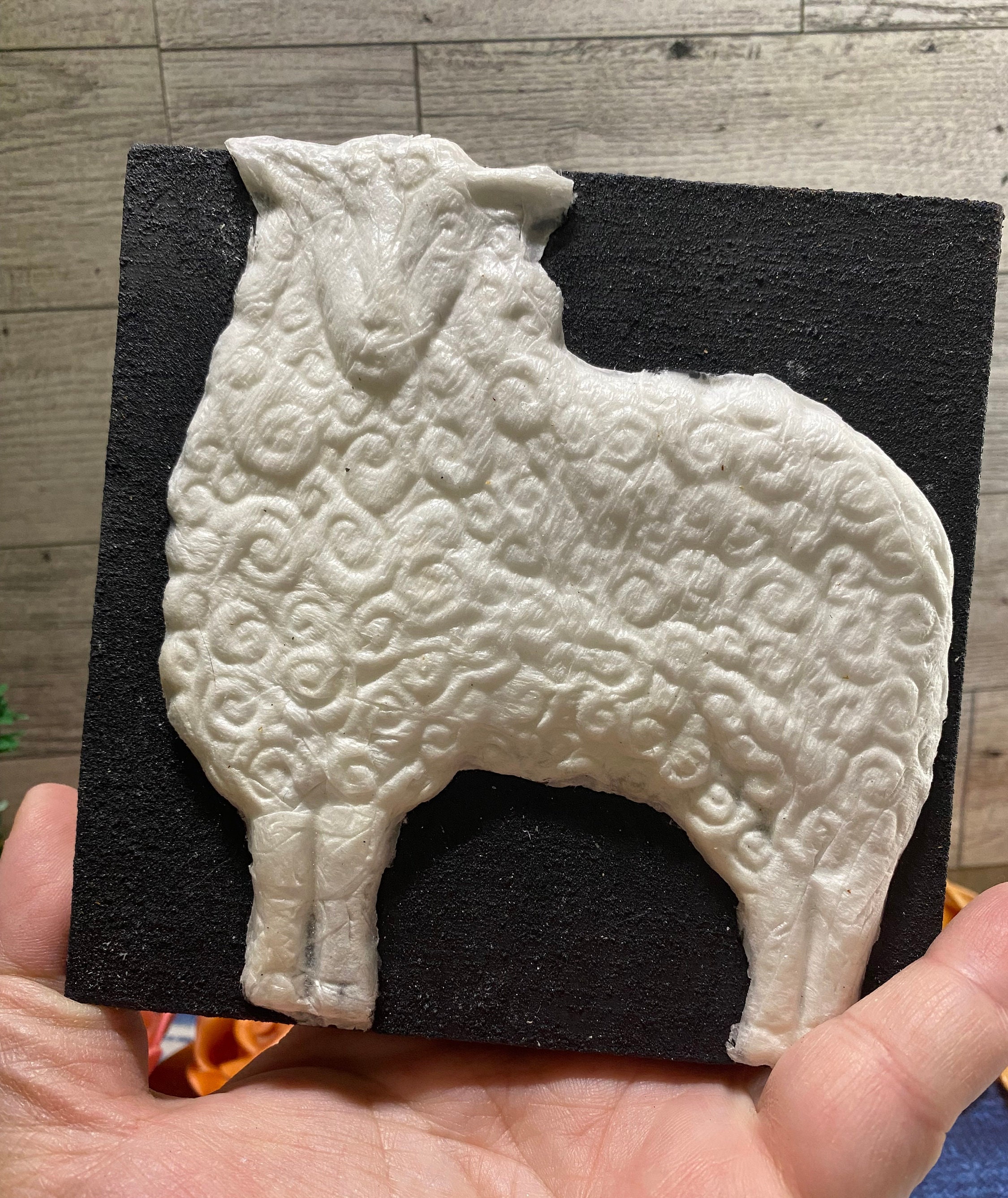 White Sheep Cast Paper Art Molded Paper Primitive - Etsy