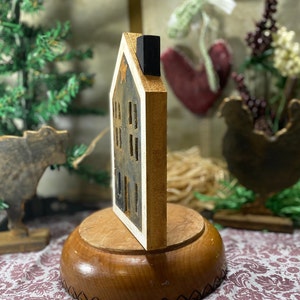 Primitive Salt Box House, Rectangle Door, Shelf Sitter, Wood and ...