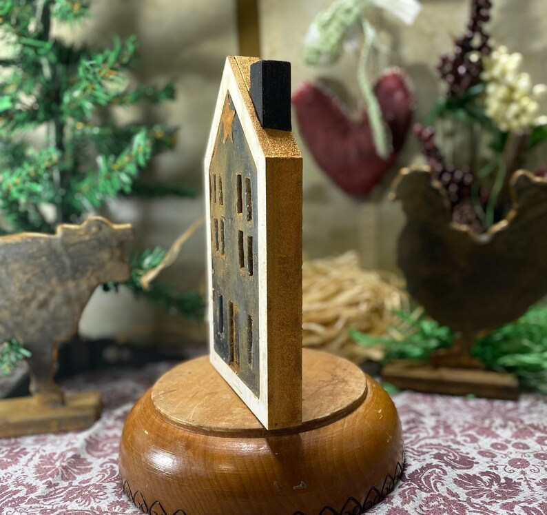 Primitive Salt Box House Rectangle Door Shelf Sitter Wood - Etsy