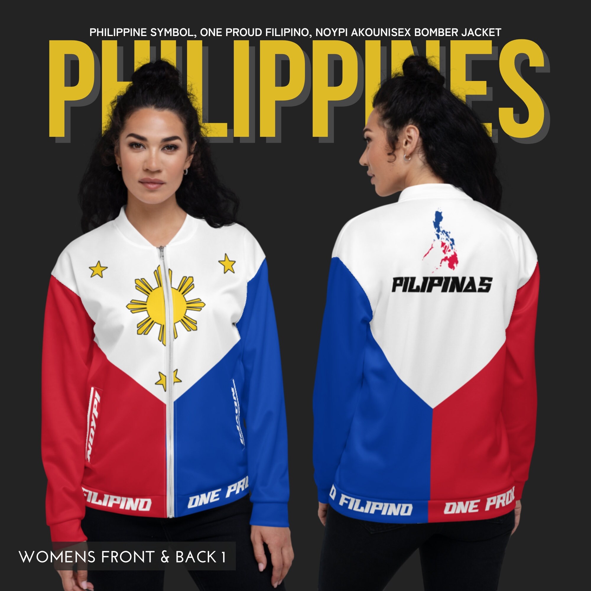 Philippine Symbol, One Proud Filipino, Noypi Akounisex Bomber Jacket - Etsy
