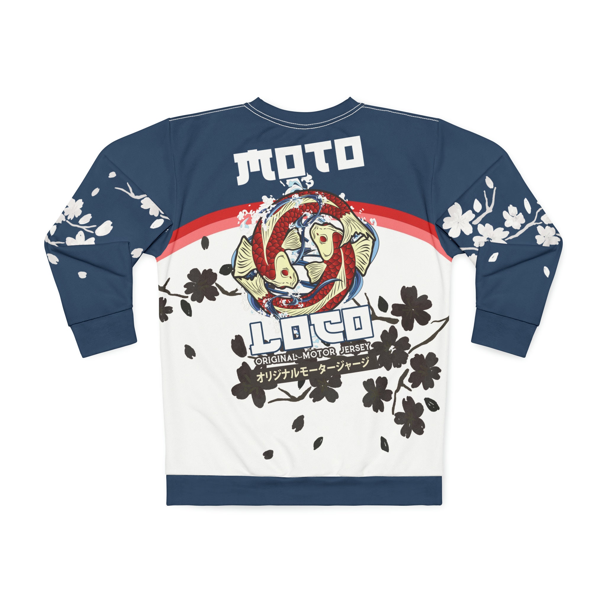 Moto Loco Japanese Cherry Blossom Koi Unisex Sweatshirt Stylish All ...