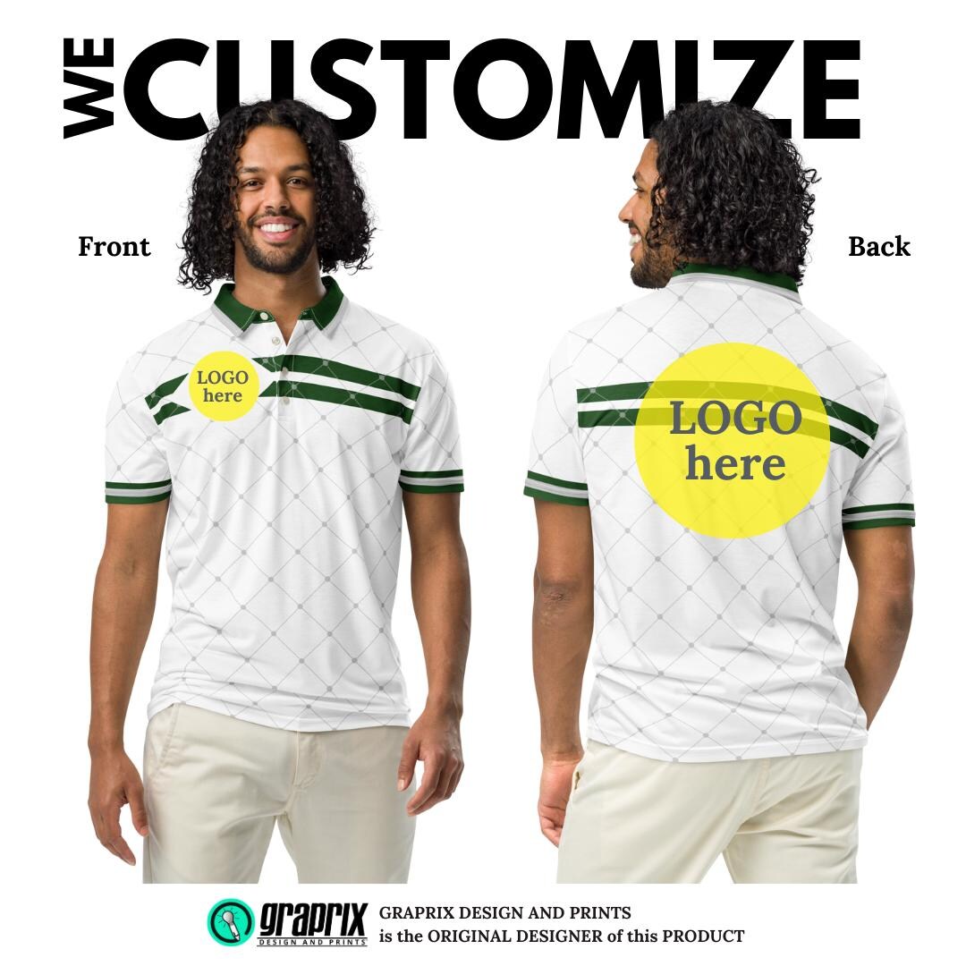 Customize Pickle Ball, Golf, Tennis, Men’s Slim Fit Polo AOP - Etsy