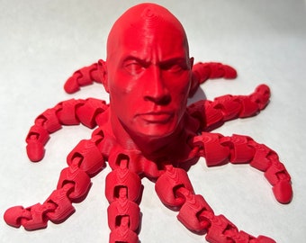 Rocktopus Dwayne Johnson / the Rock X Octopus 3D Printed - Etsy