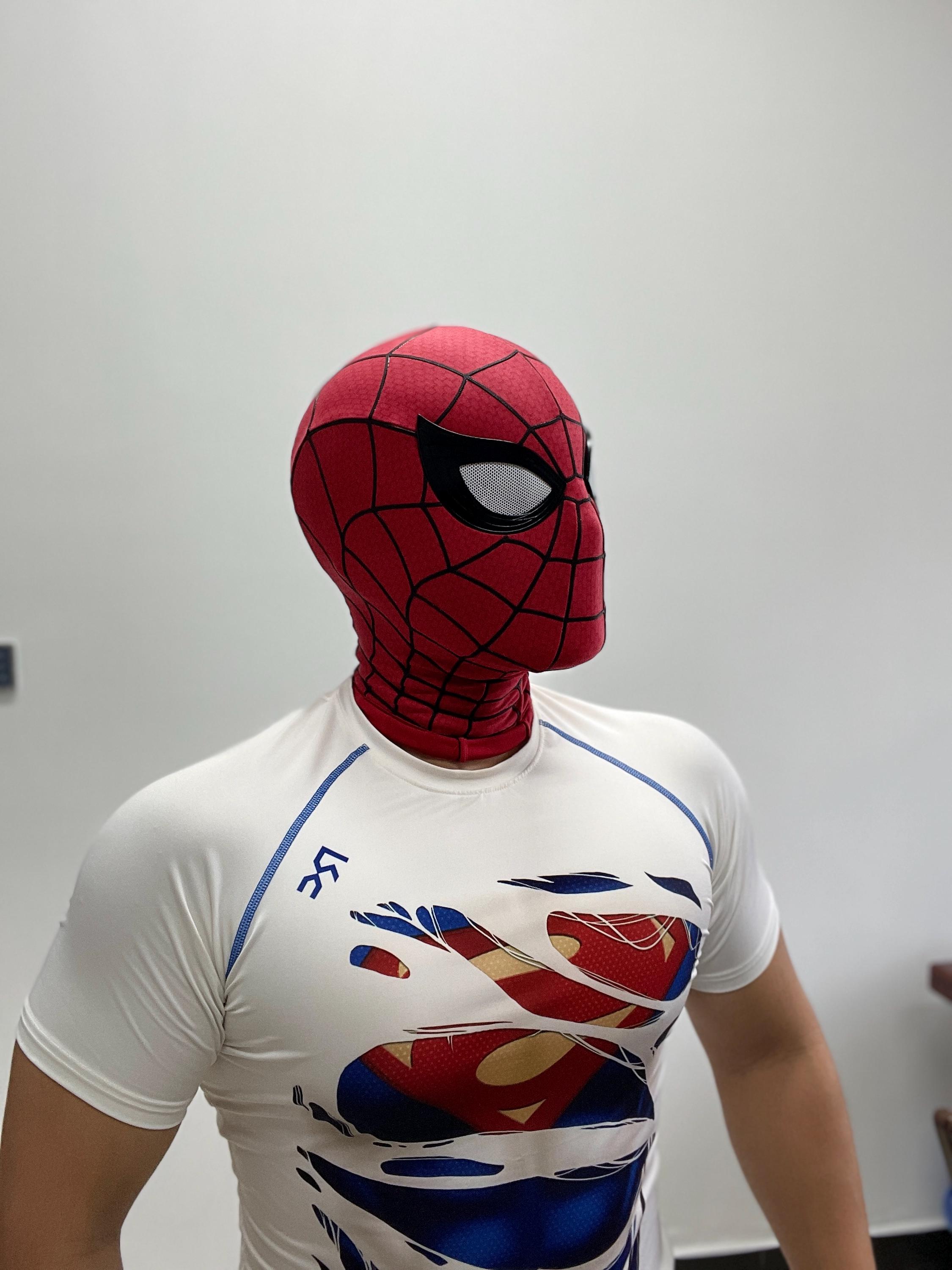 Spider-man Cosplay Mask: Detachable Lens, Lycra Spandex - Halloween ...