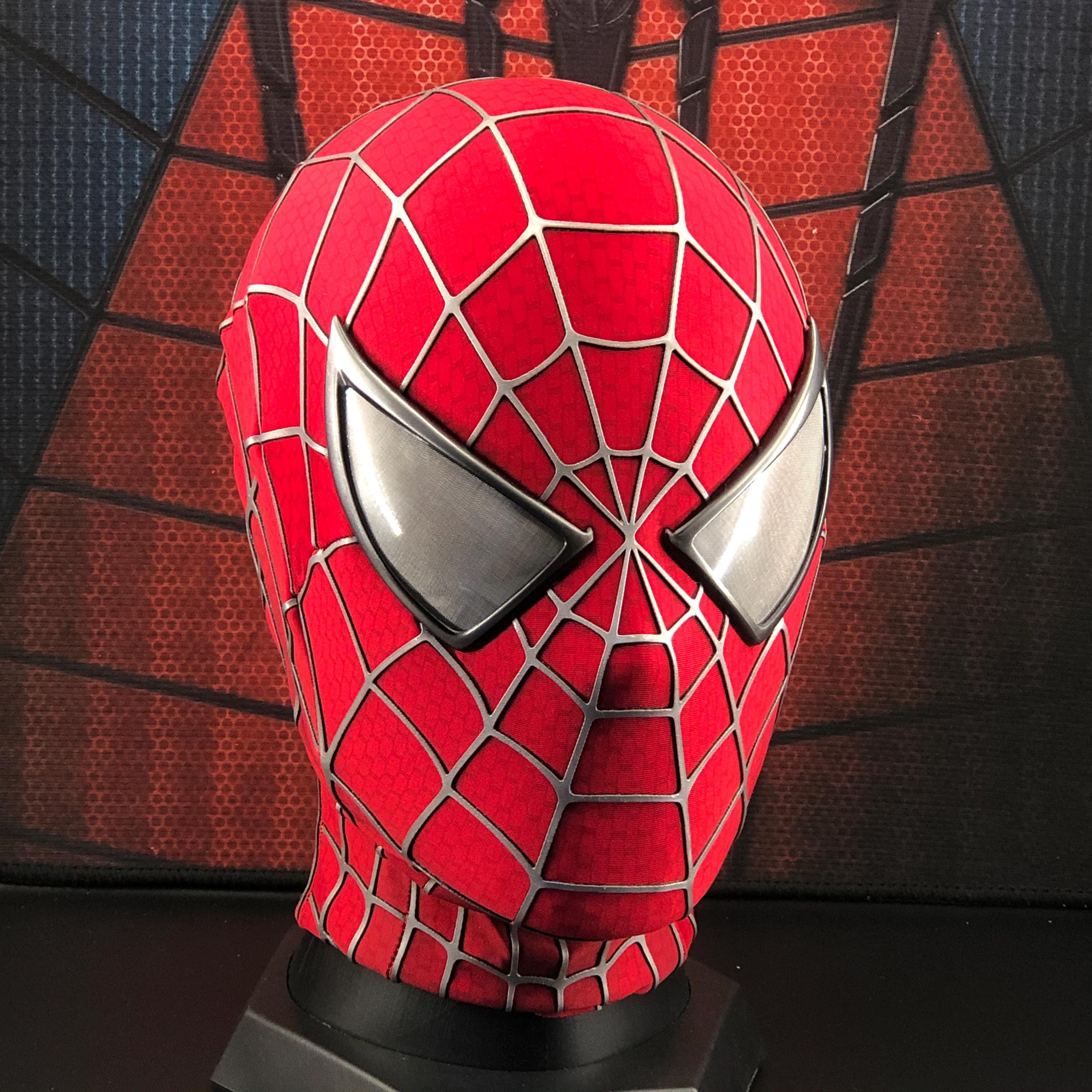 Custom Red Spiderman Mask: Sam Raimi Inspired Lycra Face Shell - Etsy