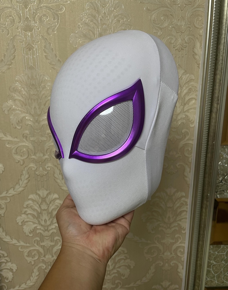 Gwen Stacy Spider-man Cosplay Mask: Lycra Spandex, White Face Shell - Etsy