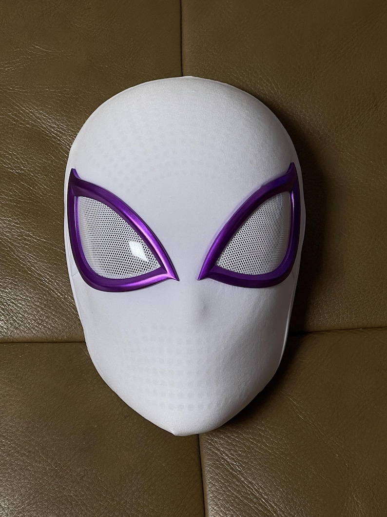 Gwen Stacy Spider-man Cosplay Mask: Lycra Spandex, White Face Shell - Etsy