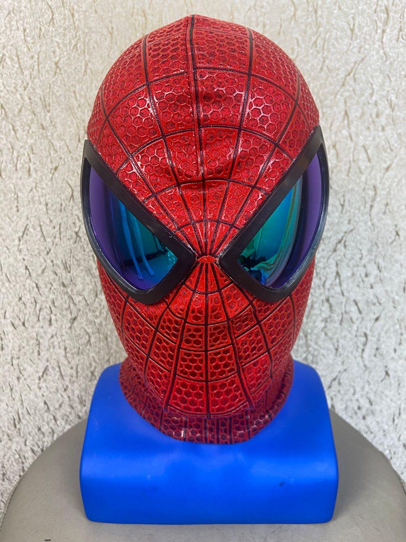 Superhero Spider Mask | Red Printed Lycra Mask for Adults & Kids - Etsy