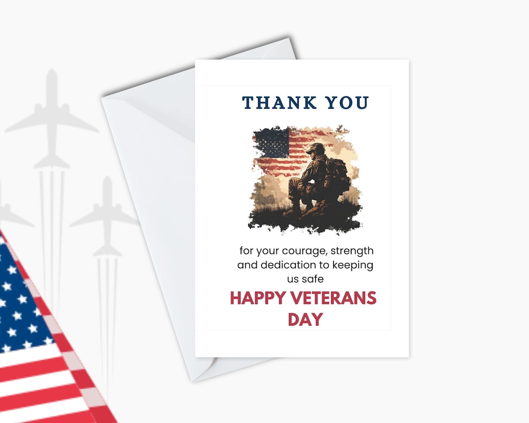 Printable Veterans Day Greeting Card - Instant Download/express ...