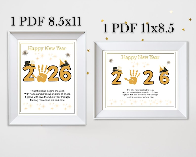 2026 New Year Handprint Craft Printable | Kids Keepsake Poem ...