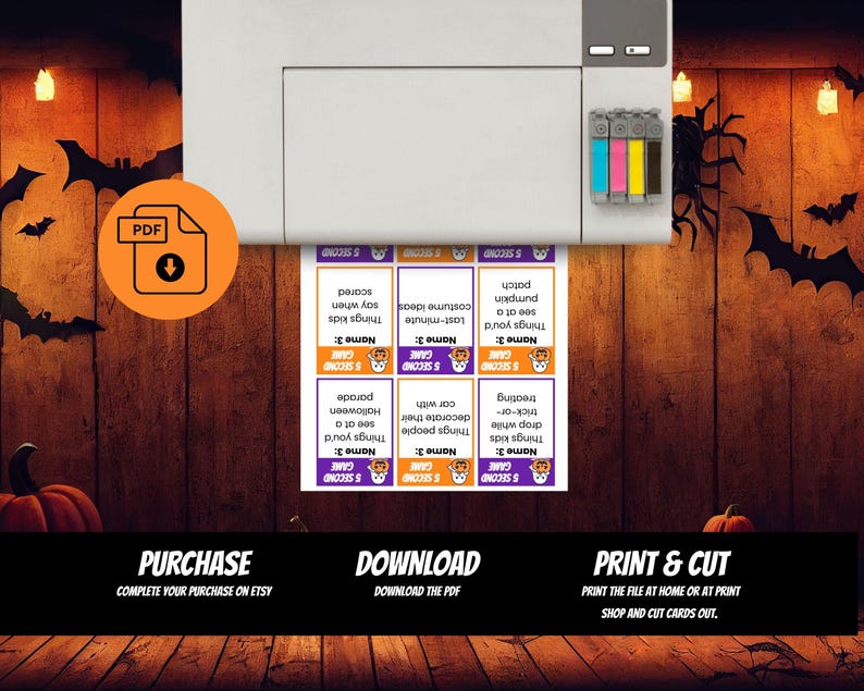 Halloween 5 Second Game | Fun Printable Party Game for Kids, Teens ...