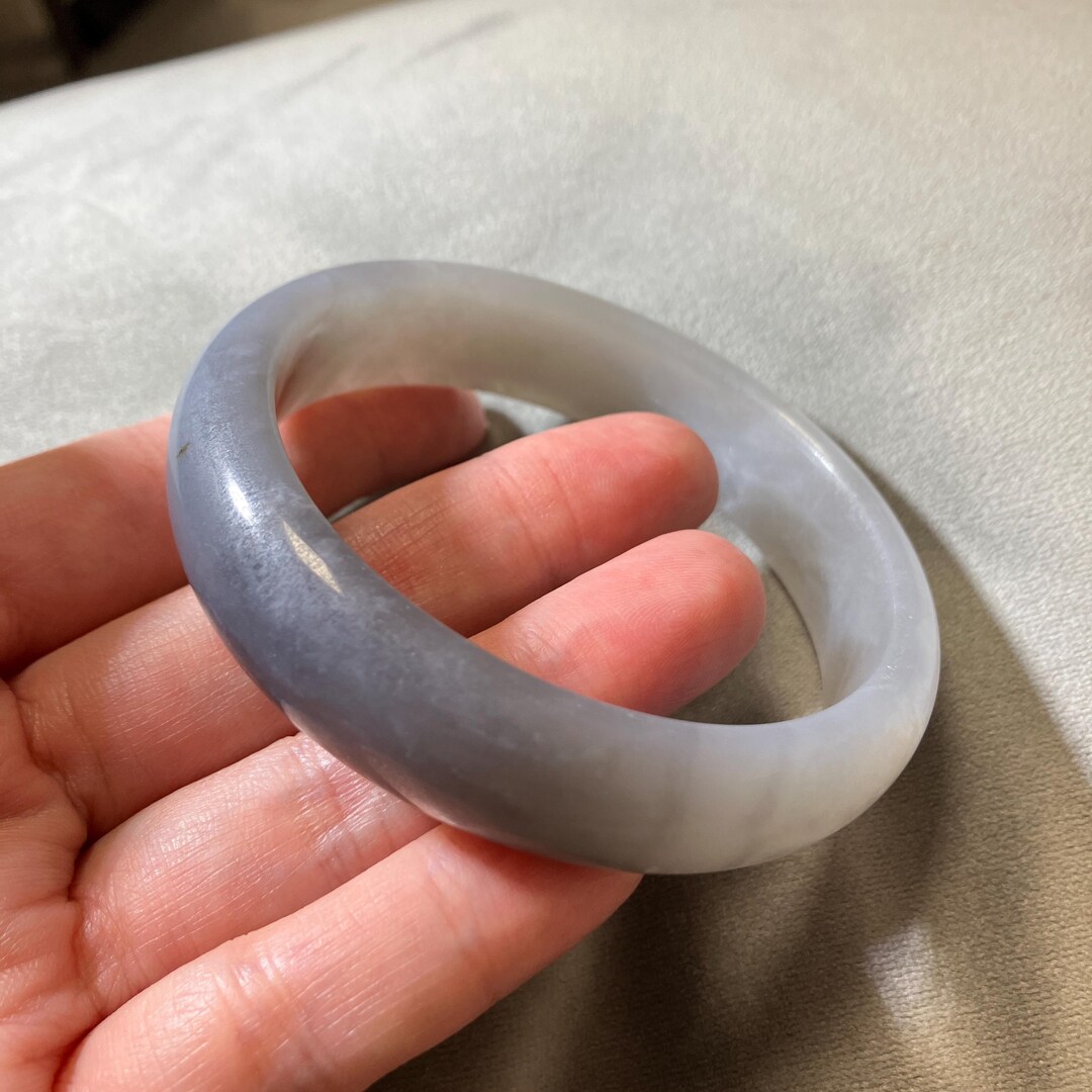 61mm Natural Nephrite Jade Bangle Purple Grey Unique Gift for Her - Etsy