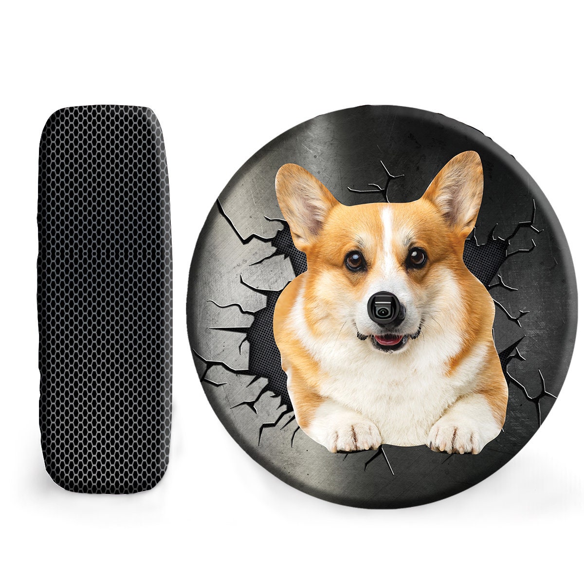 Pembroke Welsh Corgi Dog Tire Cover, Cute Pembroke Welsh Corgi Dog ...