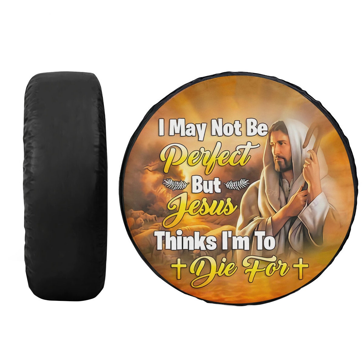 Jesus God Tire Cover, Jesus Savior Spare Tire Cover Designed & Sold By ...
