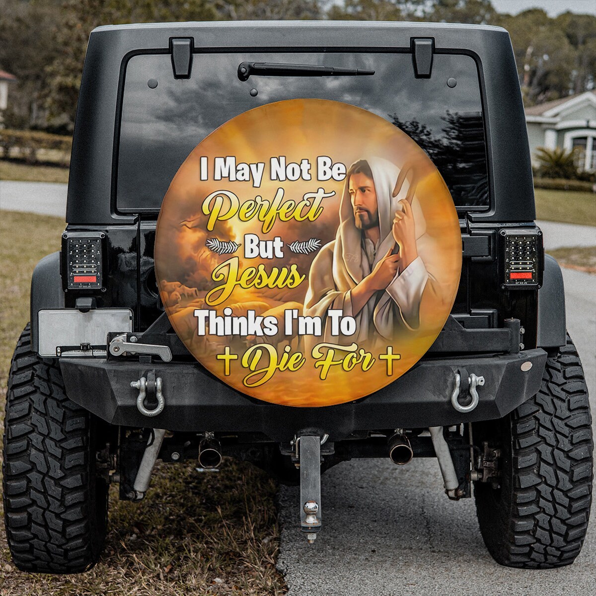 Jesus God Tire Cover, Jesus Savior Spare Tire Cover Designed & Sold By ...