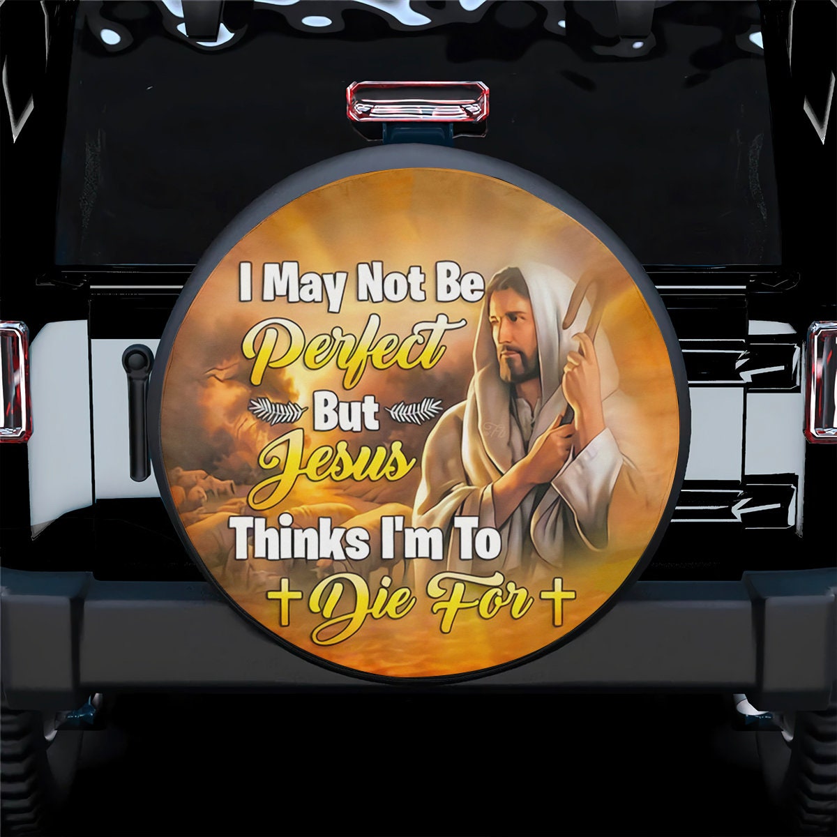 Jesus God Tire Cover, Jesus Savior Spare Tire Cover Designed & Sold By ...