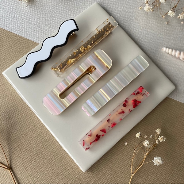 Acrylic Hair Clips - Etsy
