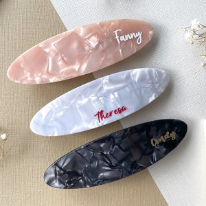 Round Custom Hair Clips | Personalized Gifts, Elegant, Minimalistic ...