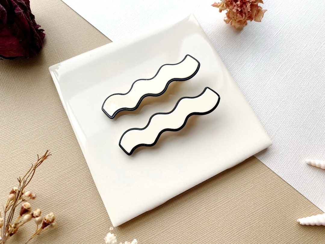 Wave Modern Clips | Classic Acrylic Hair Clip, Barrette, Hair ...