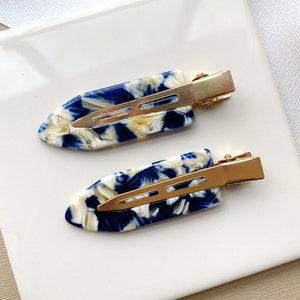 Original Creaseless Clips | Marble Hair Clips, Make up Clips, No Crease ...