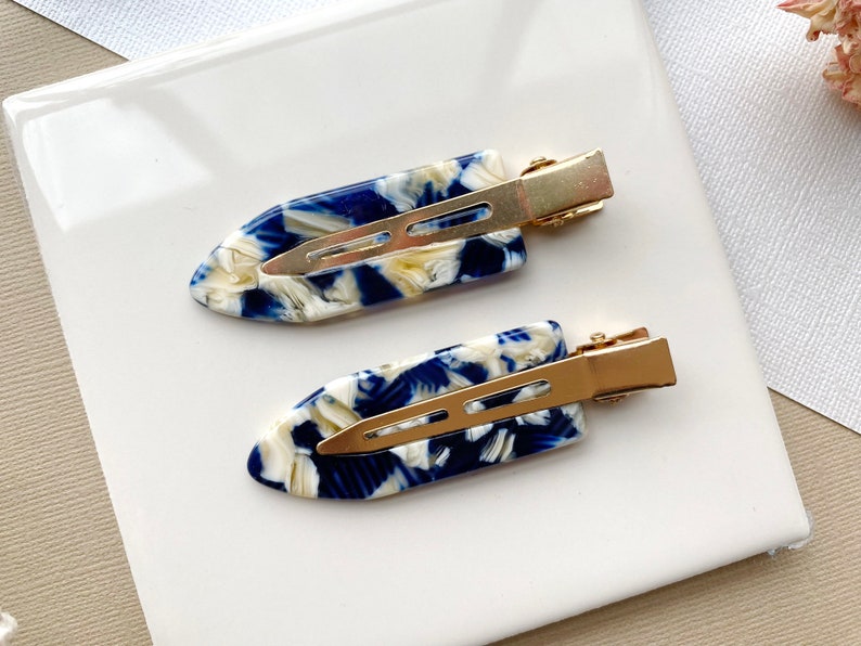 Original Creaseless Clips | Marble Hair Clips, Make up Clips, No Crease ...