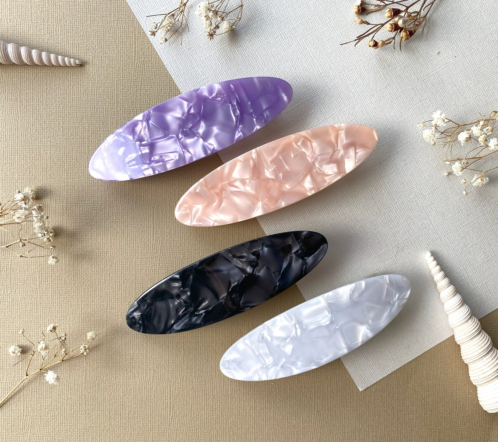 Round Custom Hair Clips Personalized Gifts, Elegant, Minimalistic ...