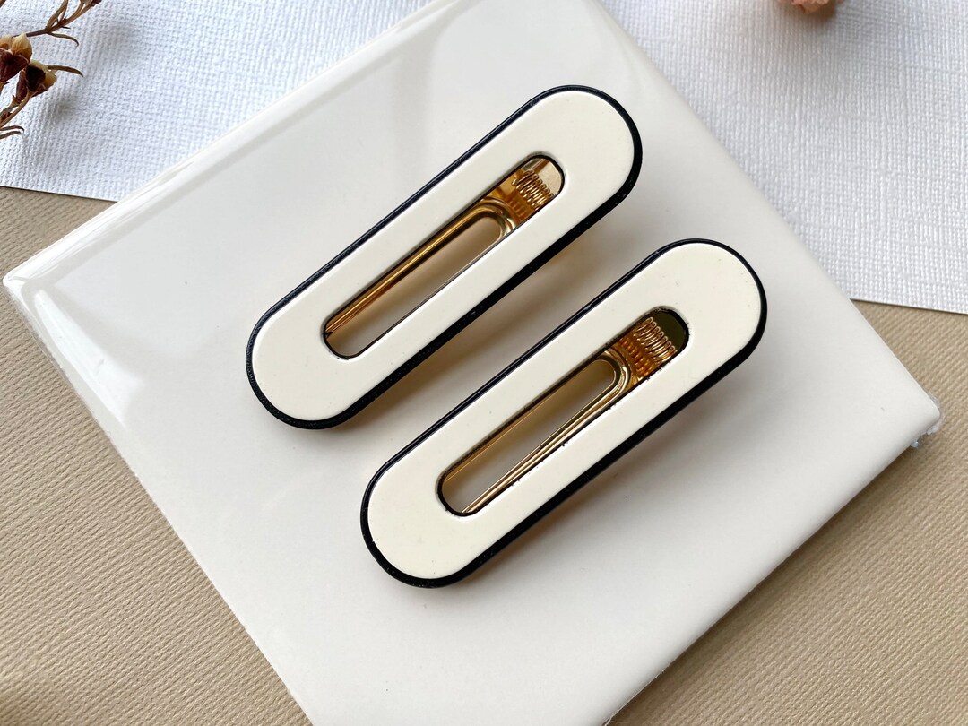 Round Modern Clips | Classic Acrylic Hair Clip, Barrette, Hair ...