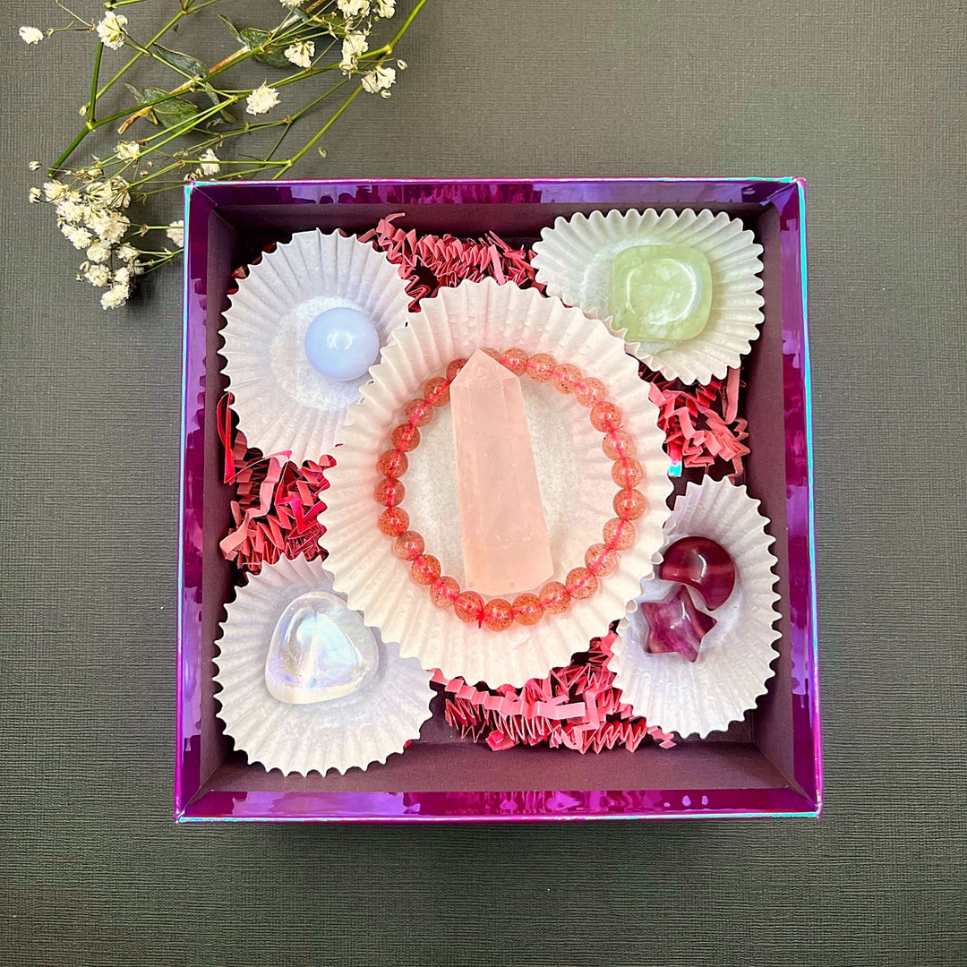 Crystal Gift Box, Birthday & Anniversary Giftset, 7 Pc Crystal Set, Box ...