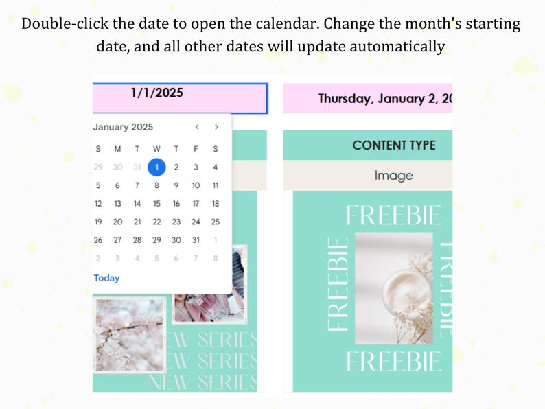 Social Media Content Calendar, Monthly Tracker, Followers Goals ...