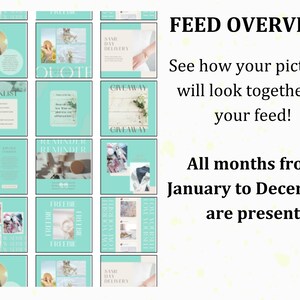 Social Media Content Calendar, Monthly Tracker, Followers Goals ...