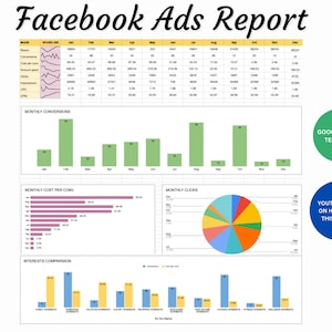 Facebook Ads Monthly Report Dashboard Template, Campaign Report ...