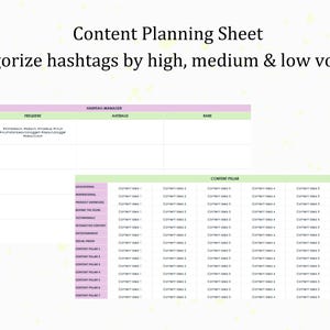 Social Media Content Calendar, Monthly Tracker, Followers Goals ...