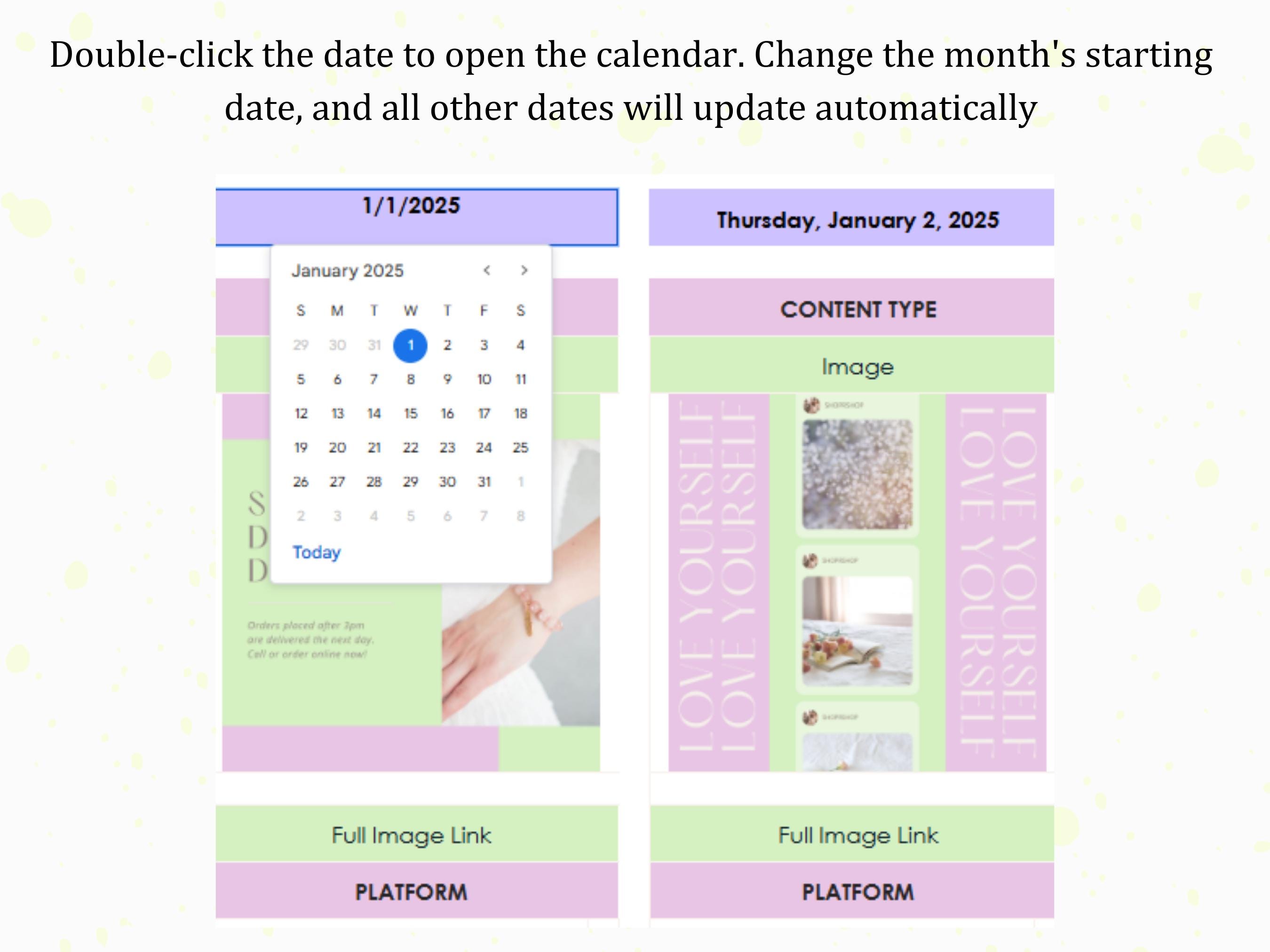 Social Media Content Calendar, Monthly Tracker, Followers Goals ...