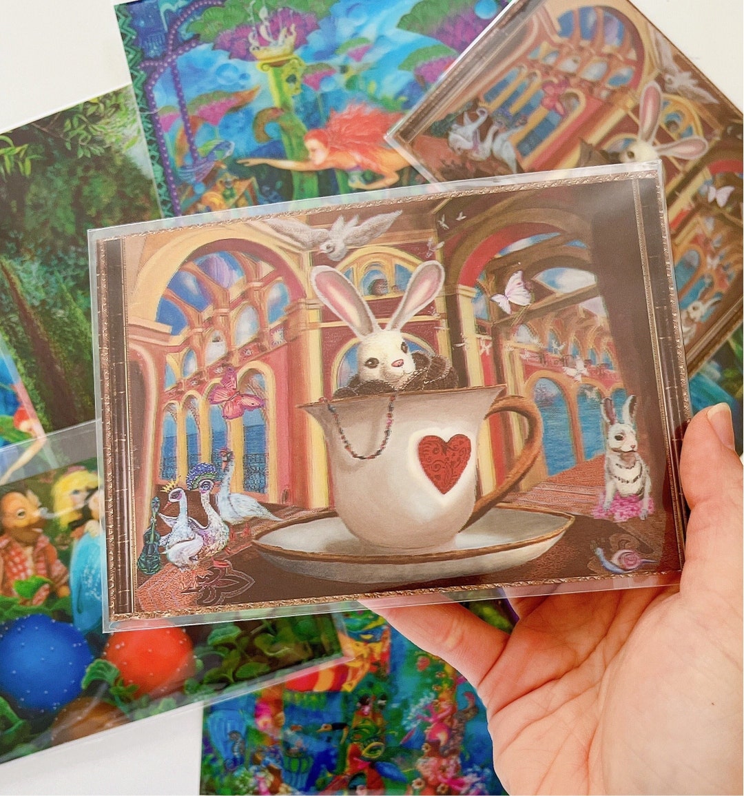 3D Postcard Aesthetic Postcards Oil on Canvas Art Prints 3D Lenticular ...