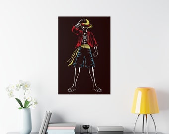 Luffy One Piece Canvas - Etsy
