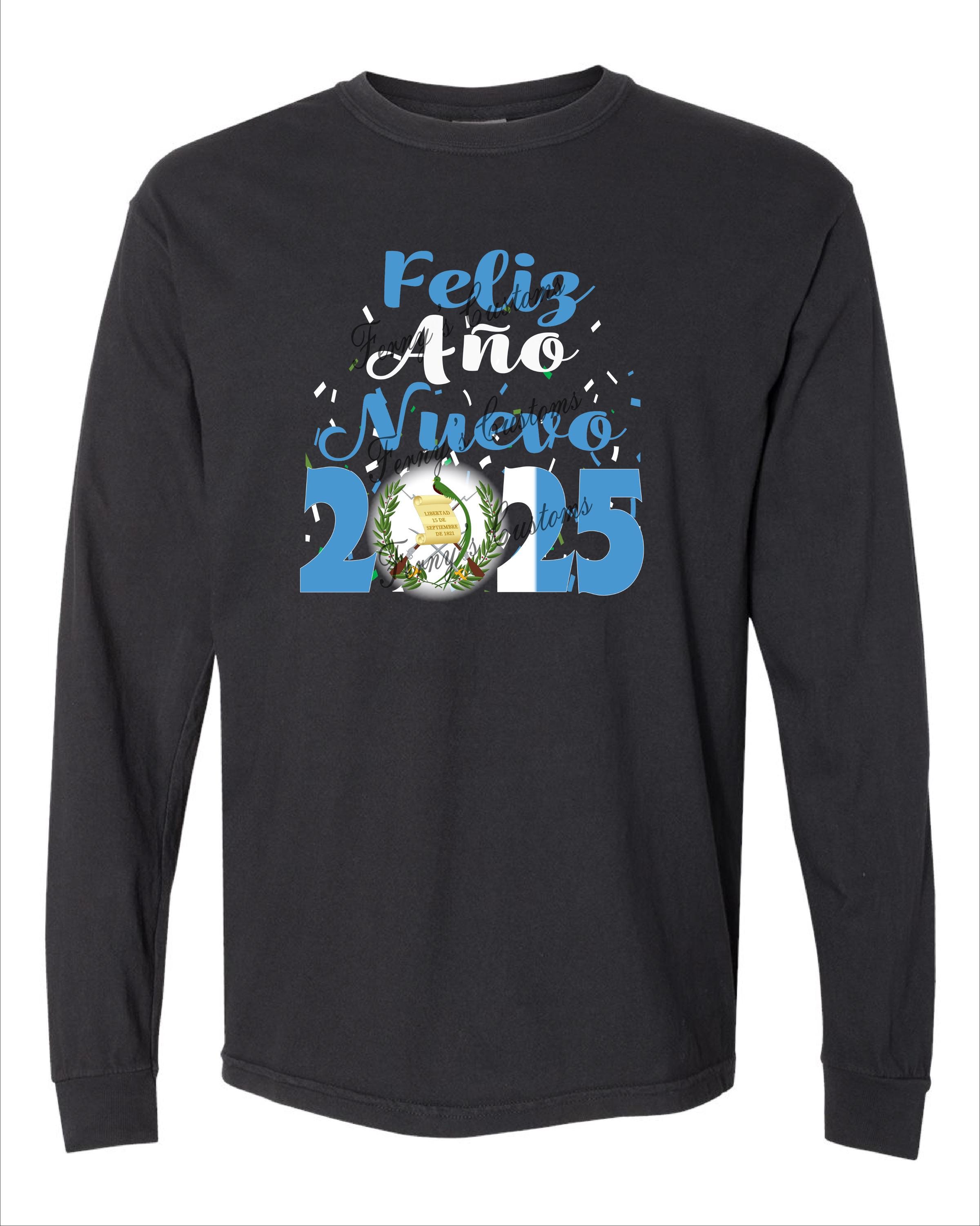 Feliz Ano Nuevo 2025 PNG, Happy New Year Guatemala Design, Guatemala ...