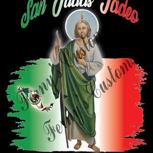 San Judas Tadeo, Mexican Flag San Judas, Tri-color Saint Jude Thaddaeus ...