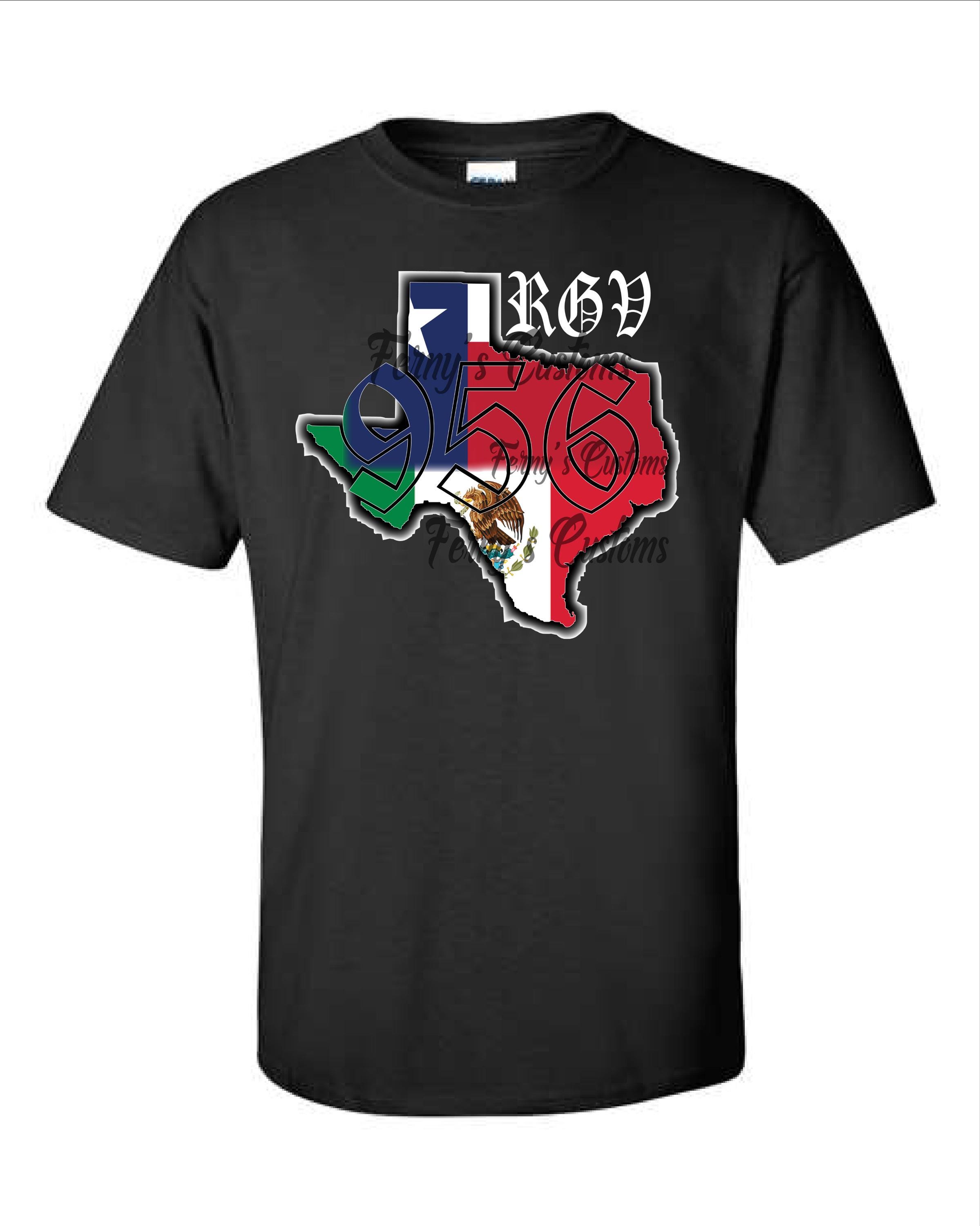 Rio Grande Valley Area Code 956, Texas and Mexico Map PNG File, T-shirt ...