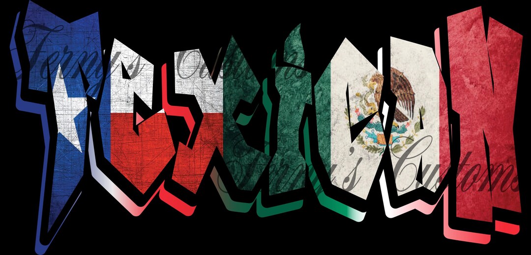 Texican Logo, Mexico and Texas Png File, PNG File Texican Design ...