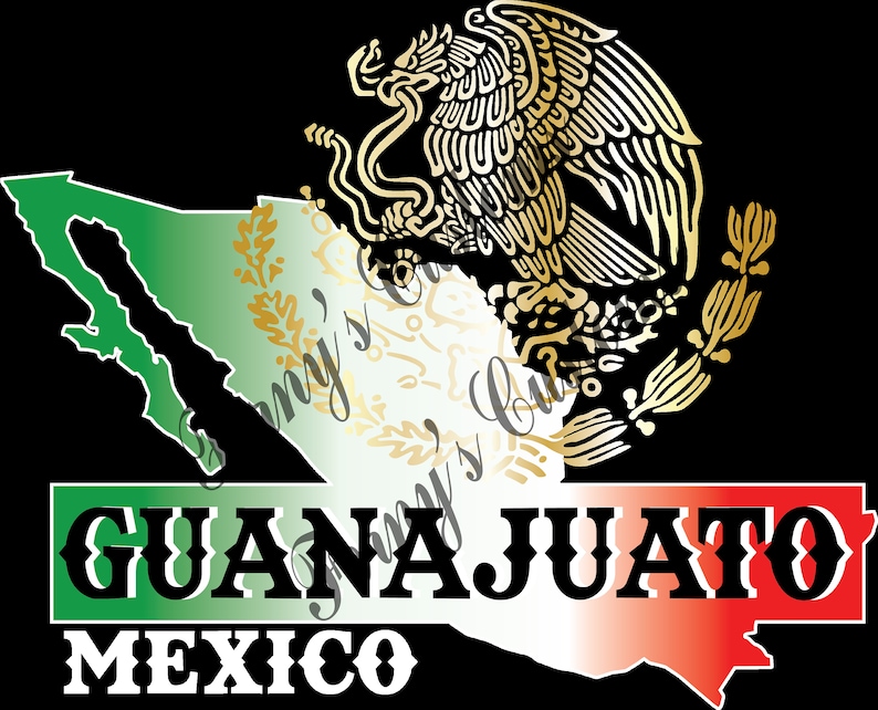 Guanajuato Mexico State Map Tricolor PNG, Mexico State PNG, PNG File ...