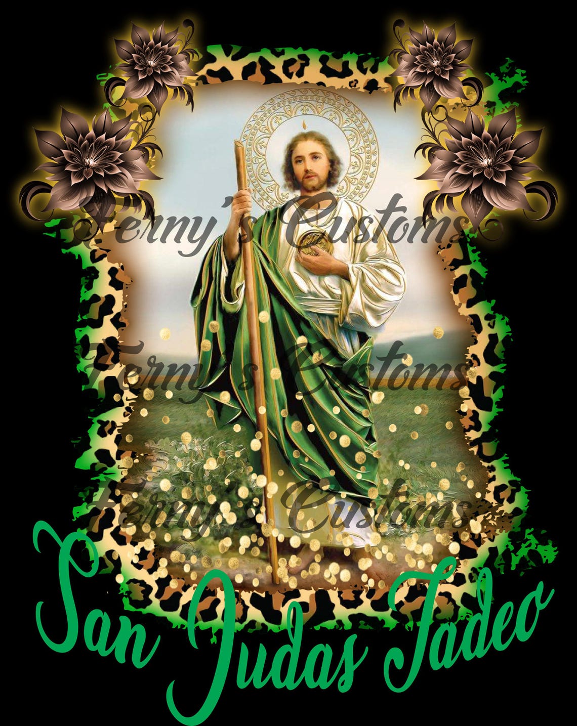 San Judas Tadeo, Cheetah San Judas Tadeo Design, Saint Jude Thaddaeus ...