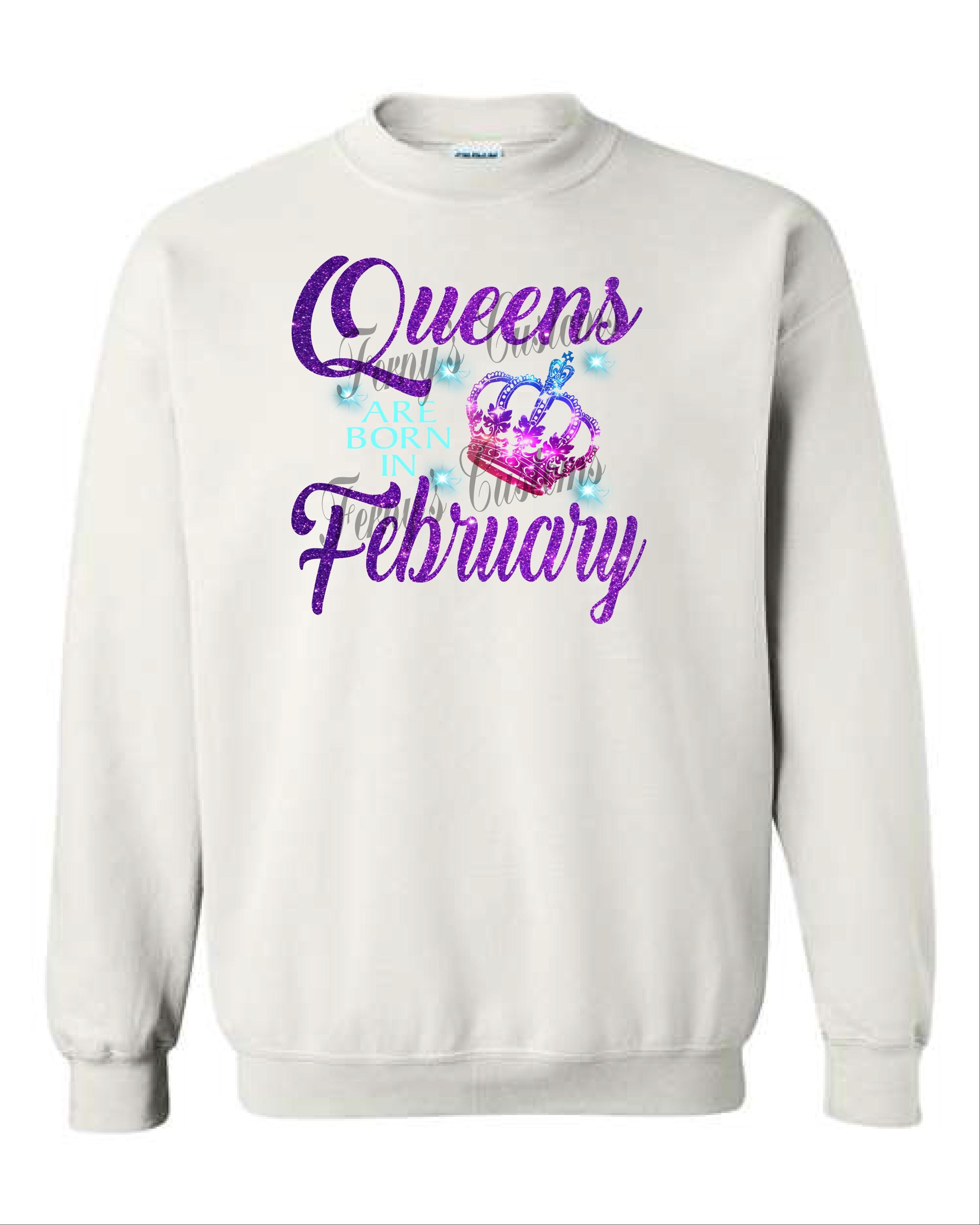 Queens Are Born in February PNG File, February Birthday Girl PNG ...