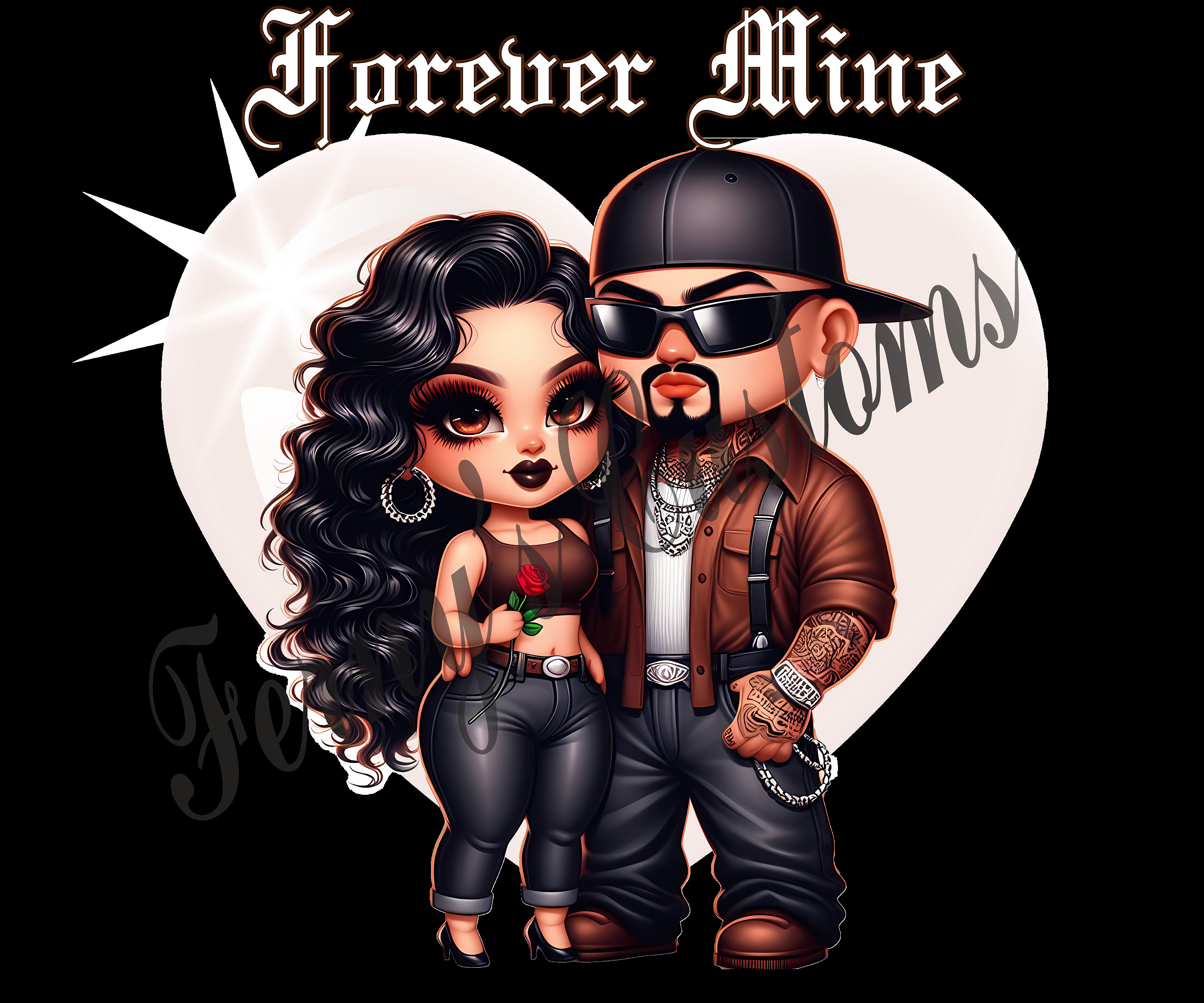5 Forever Mine Valentine Cholo Chola Png, Spanish Couple Valentine Png ...